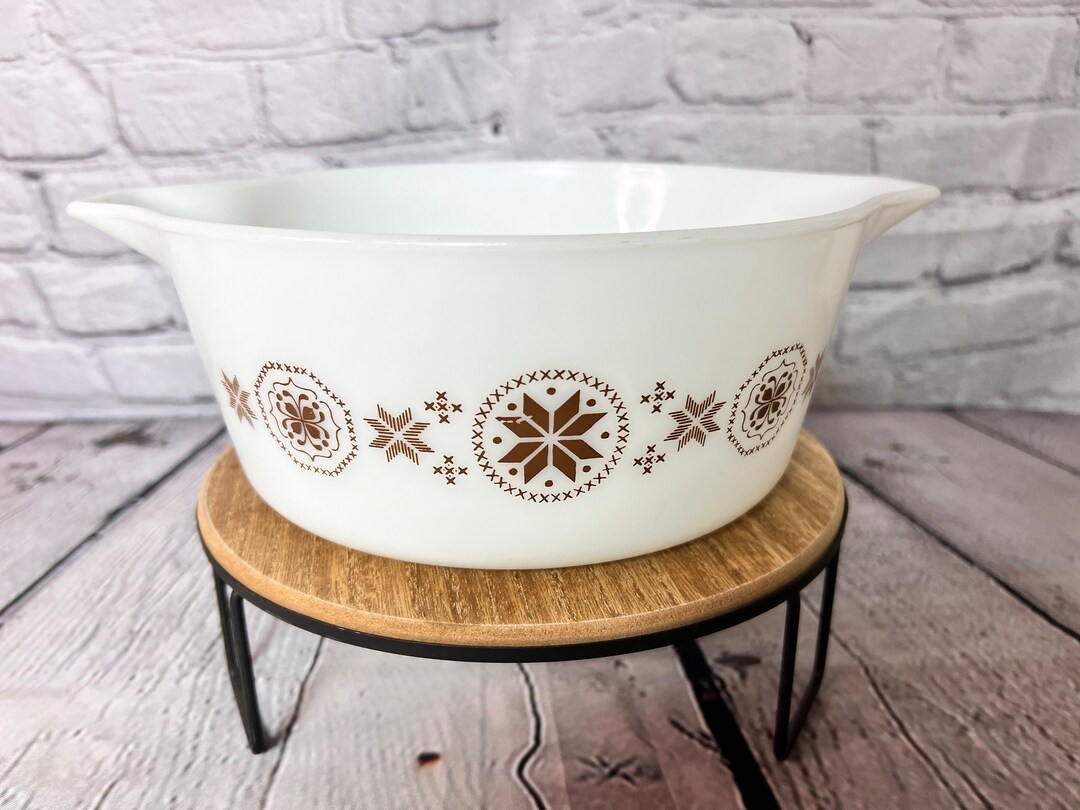 Vintage Pyrex #475-B “town and Country” Casserole Dish - Etsy