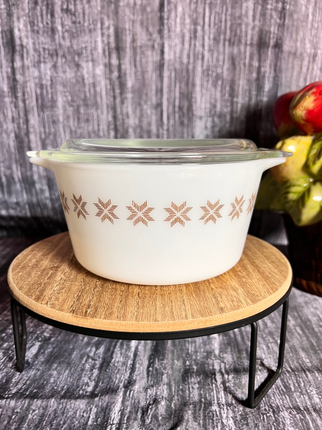 Vintage Pyrex 1 Quart #473 Round Casserole Dish - “town & Country” - Etsy