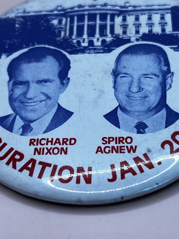Vintage 1973 Nixon/Agnew Inauguration Pinback Button - Gem