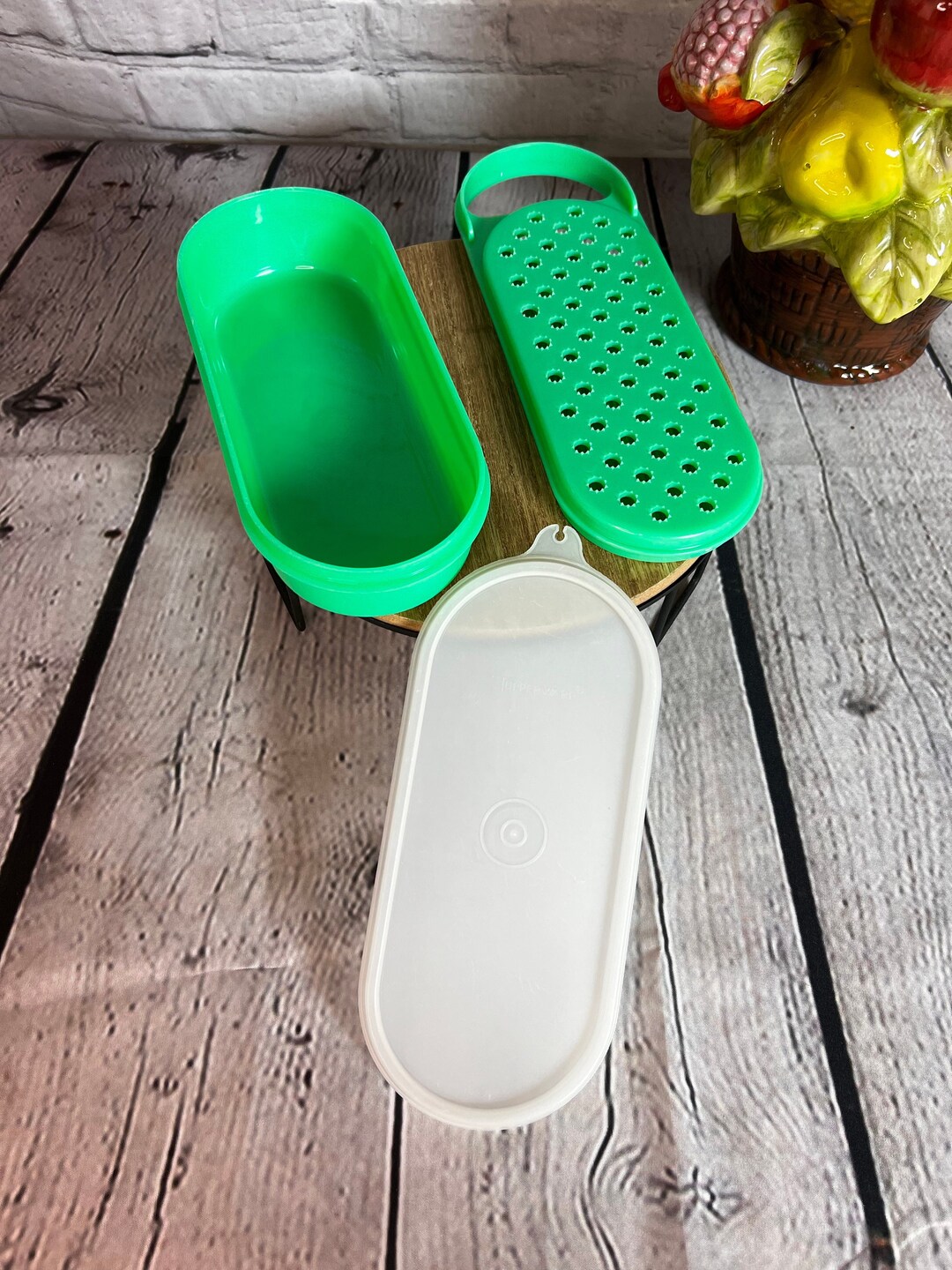 Vintage Tupperware #375 Green Cheese Grater With Lid - Etsy