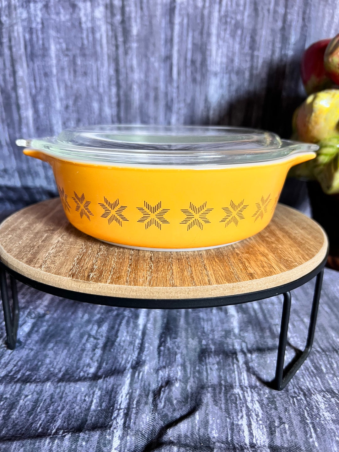 Vintage Pyrex #471 Round Casserole Dish - “town and Country” - Etsy