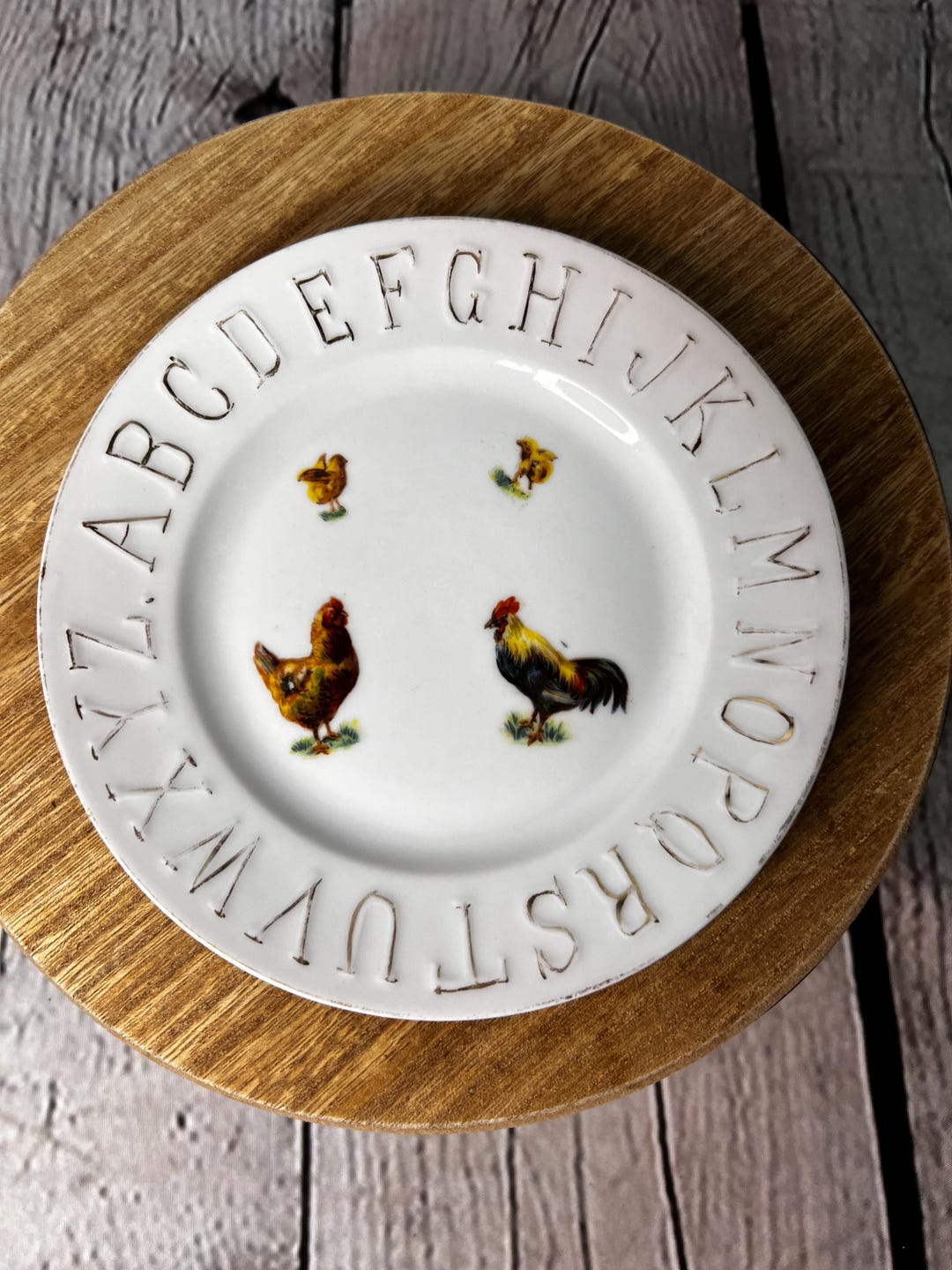 Vintage 1930s Childs Alphabet Plate - Etsy