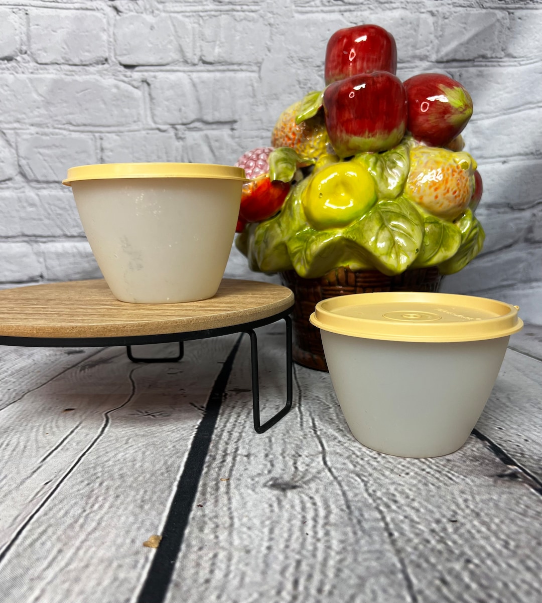Vintage 1970s Tupperware Gold Lidded Small Storage Containers - Etsy