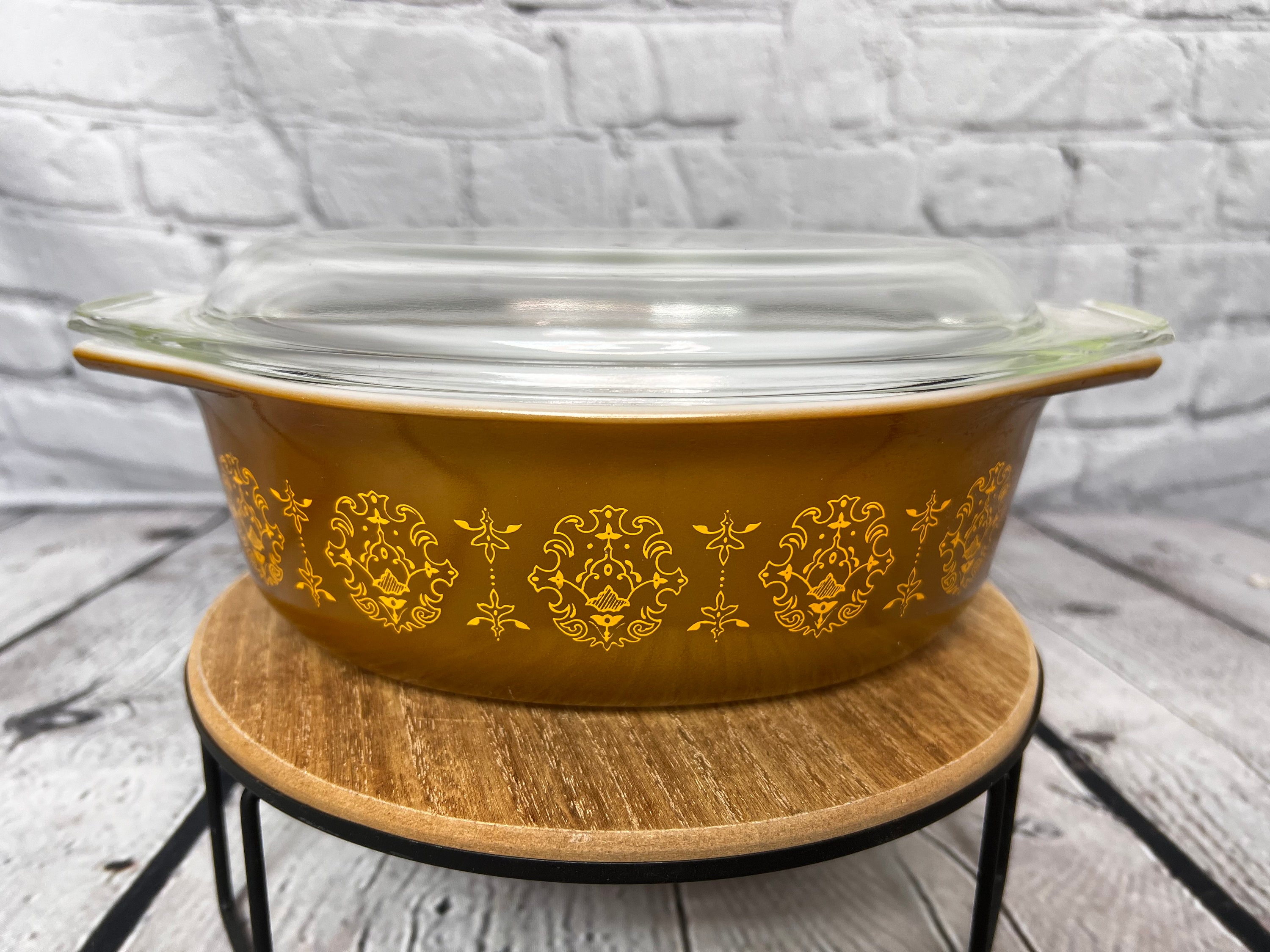 Vintage 1965 Pyrex Promo Oval Casserole Dish regency - Etsy