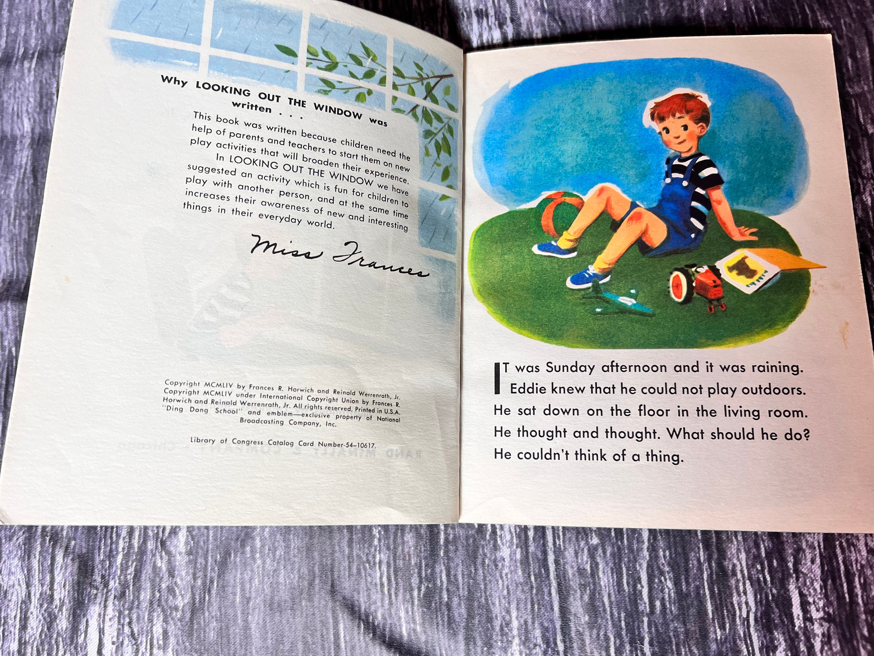 Vintage Ding Dong School Book looking Out the Window - Etsy