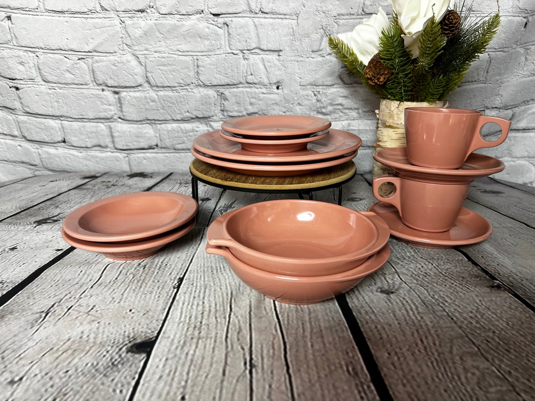 Vintage Mauve Rose Boontonware Dinnerware - Etsy