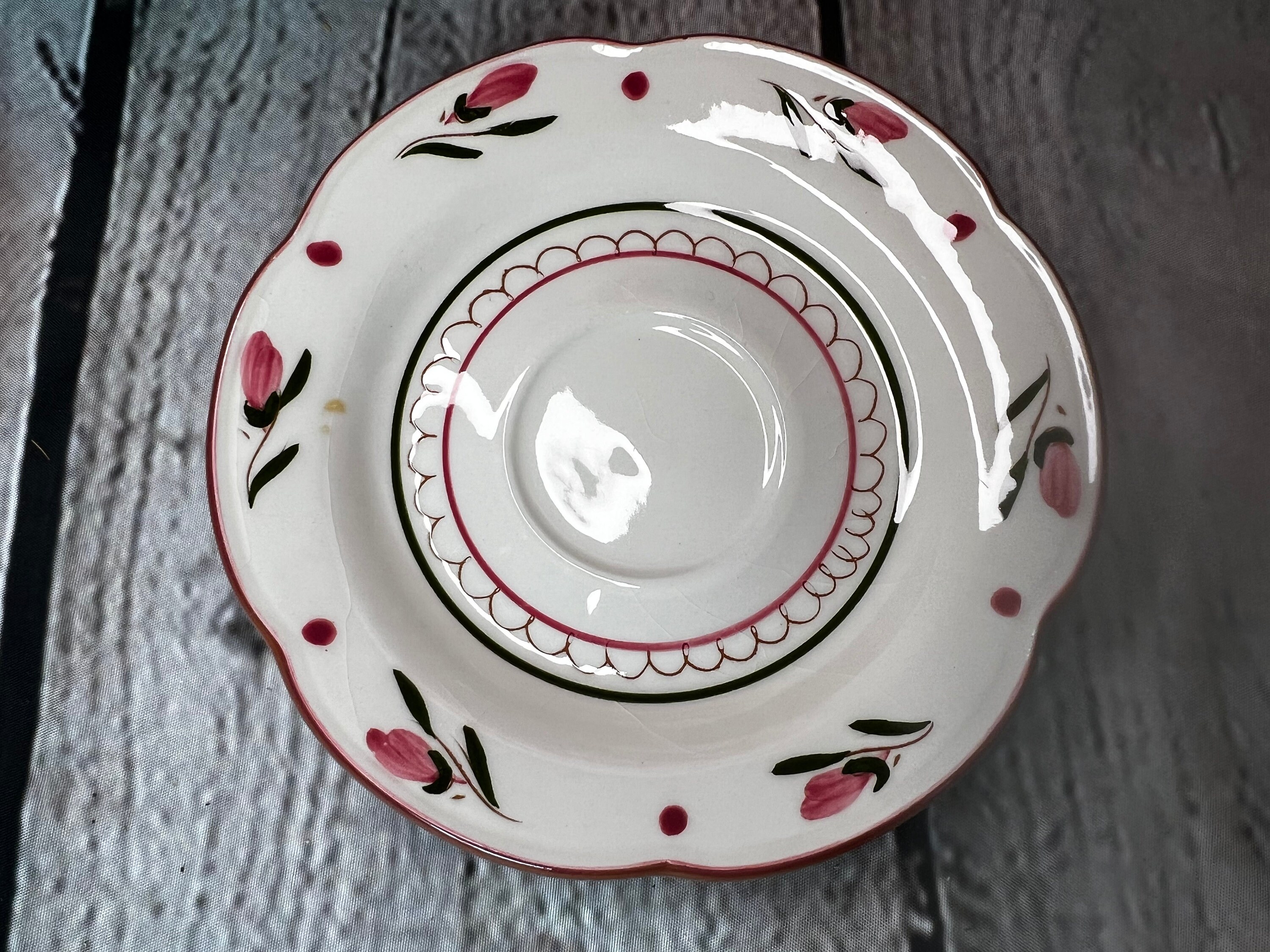 Vintage Stangl colonial Rose Set of 3 Saucers - Etsy