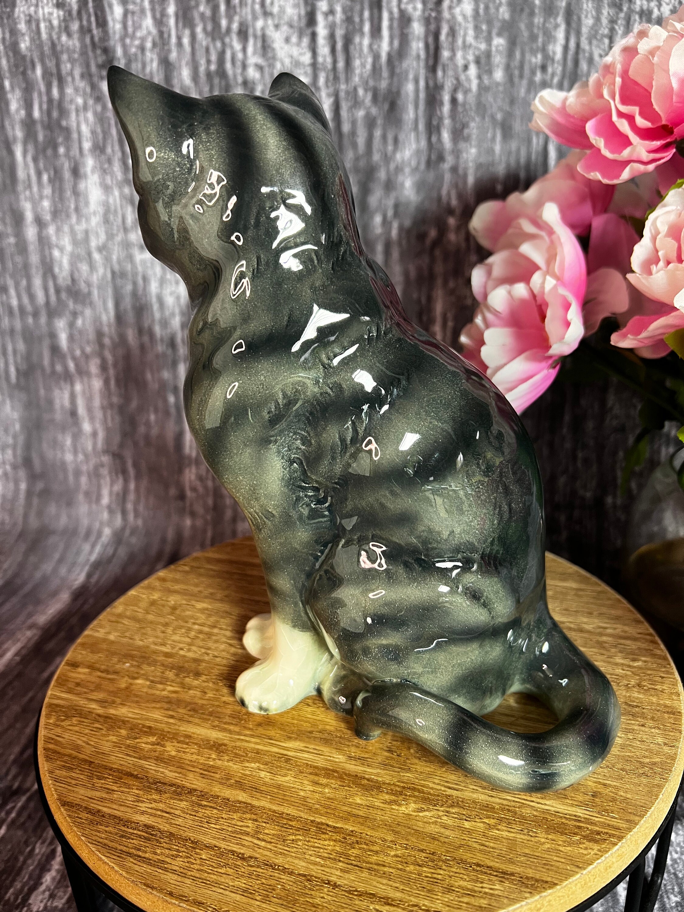 Vintage Goebel Gray Porcelain Cat 2438 - Etsy