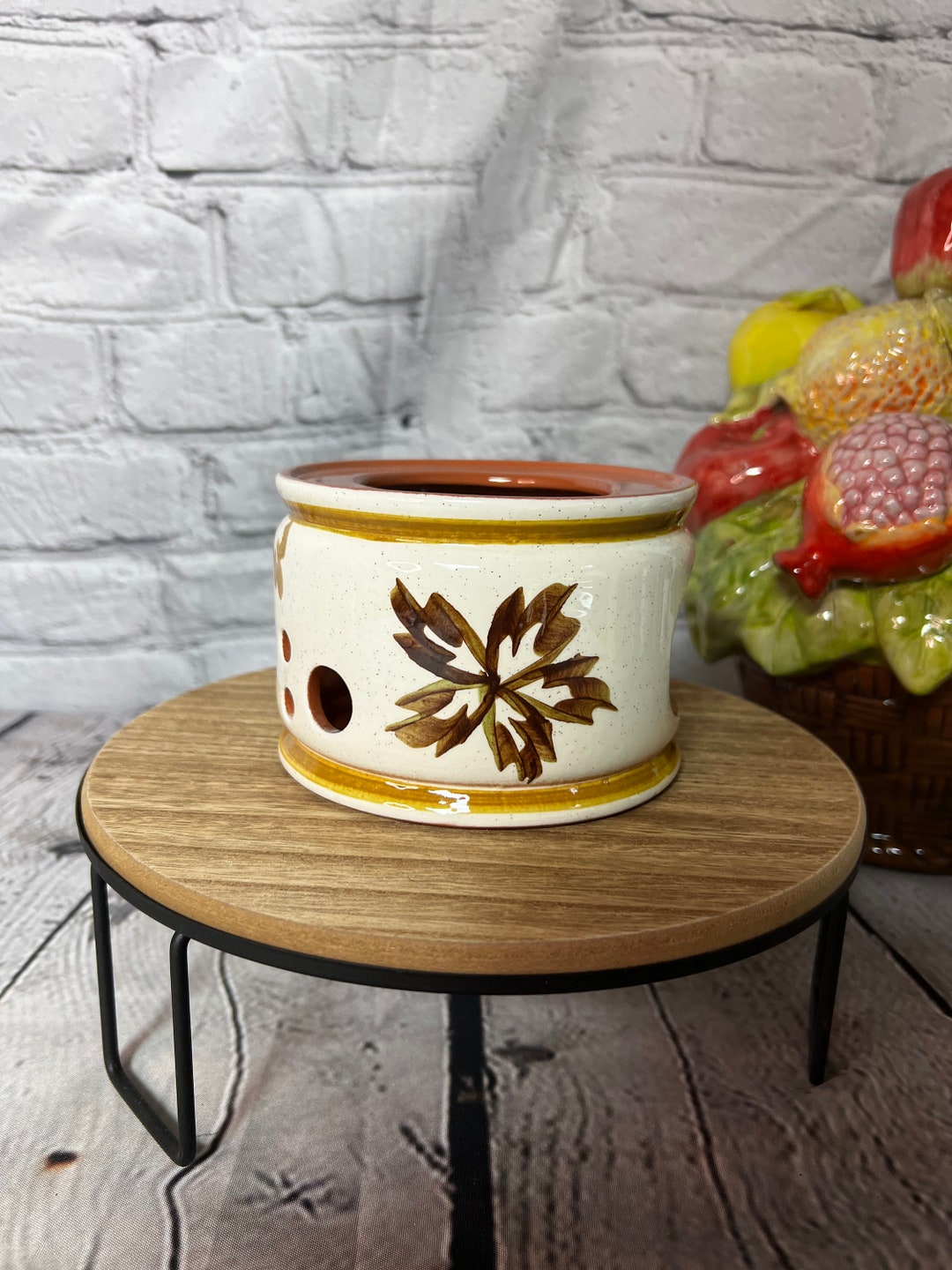 Vintage Stangl “paisley” Candle Holder - Etsy