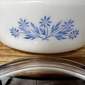 Vintage Fire King 1 Quart “blue Cornflower” Covered Casserole Dish - Etsy