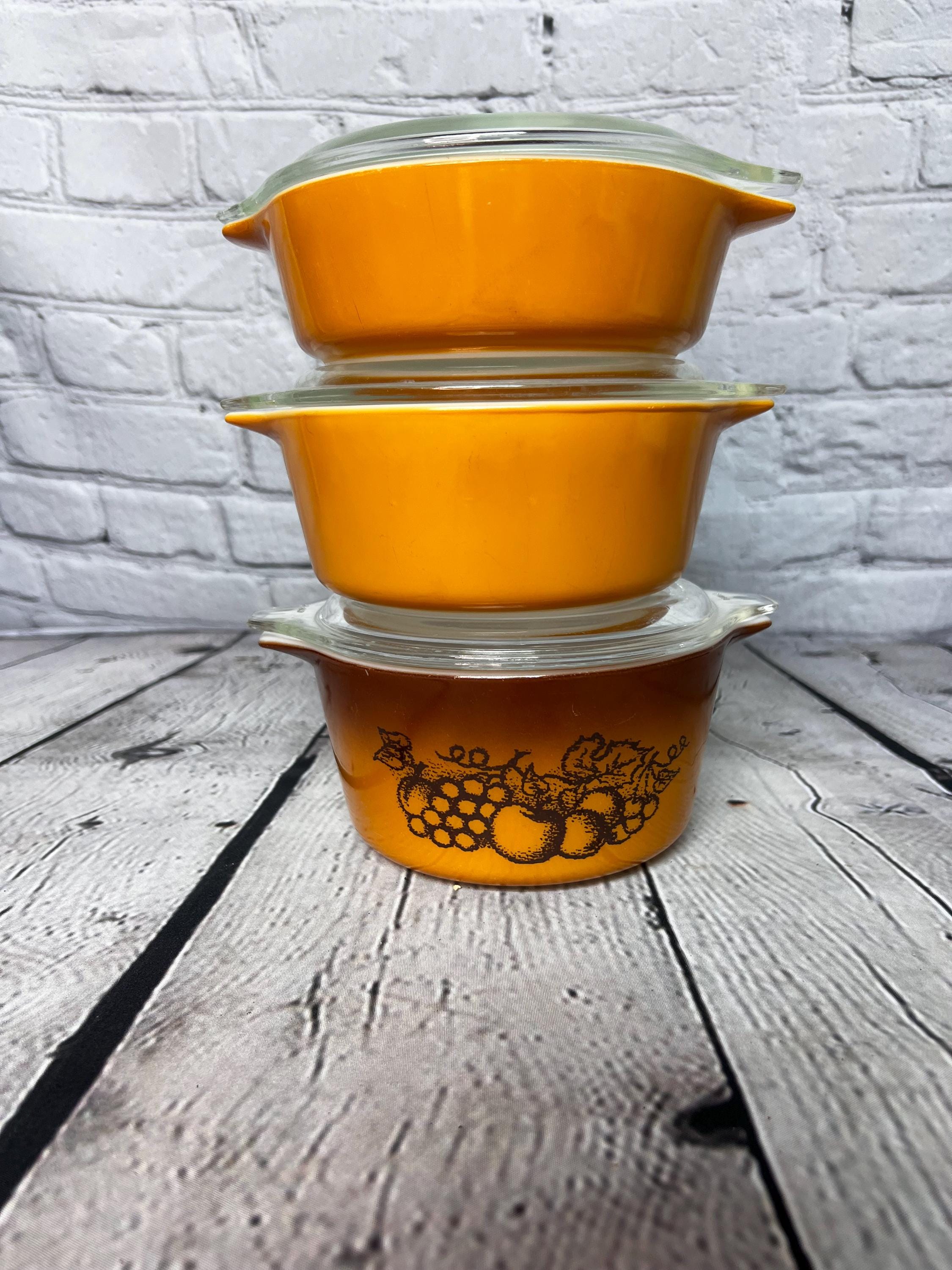 Vintage Pyrex Bake Serve Store Set - “old Orchard” - Etsy