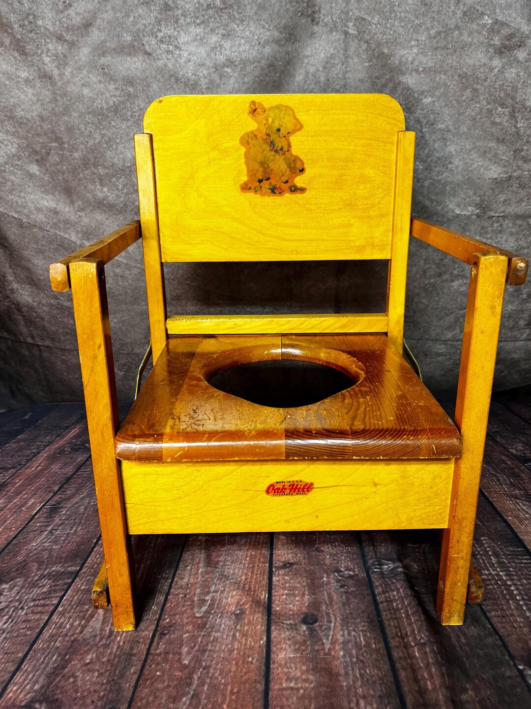 Vintage 1950s Oakhill Wood Potty Chair for Children - Etsy