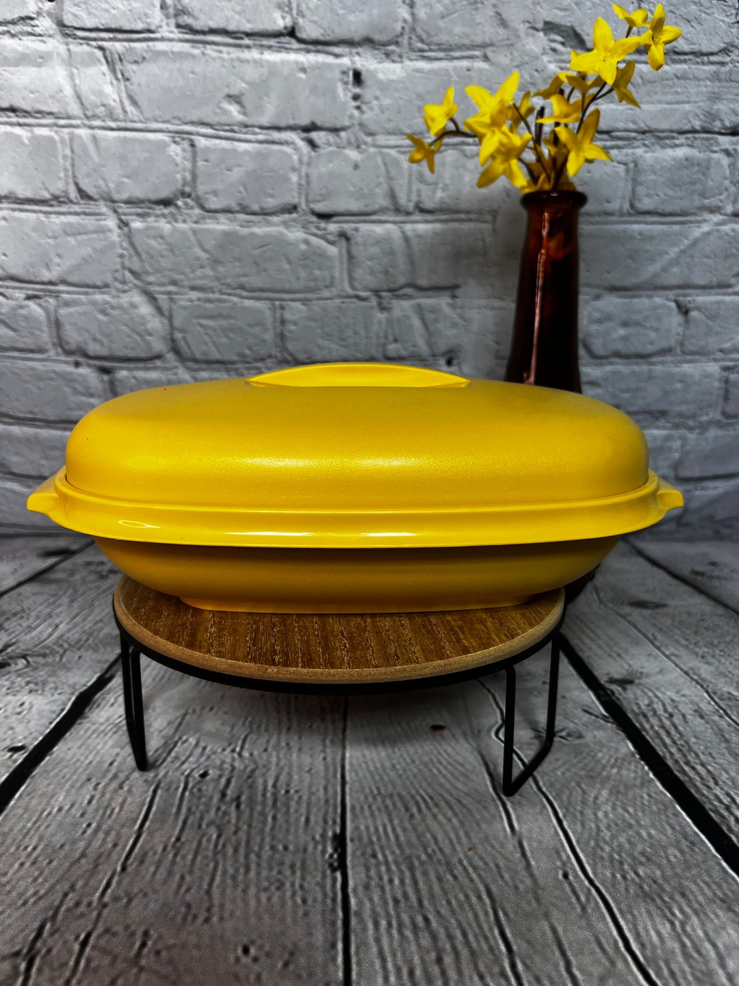 Vintage 1970s Tupperware harvest Gold Steamer Basket - Etsy