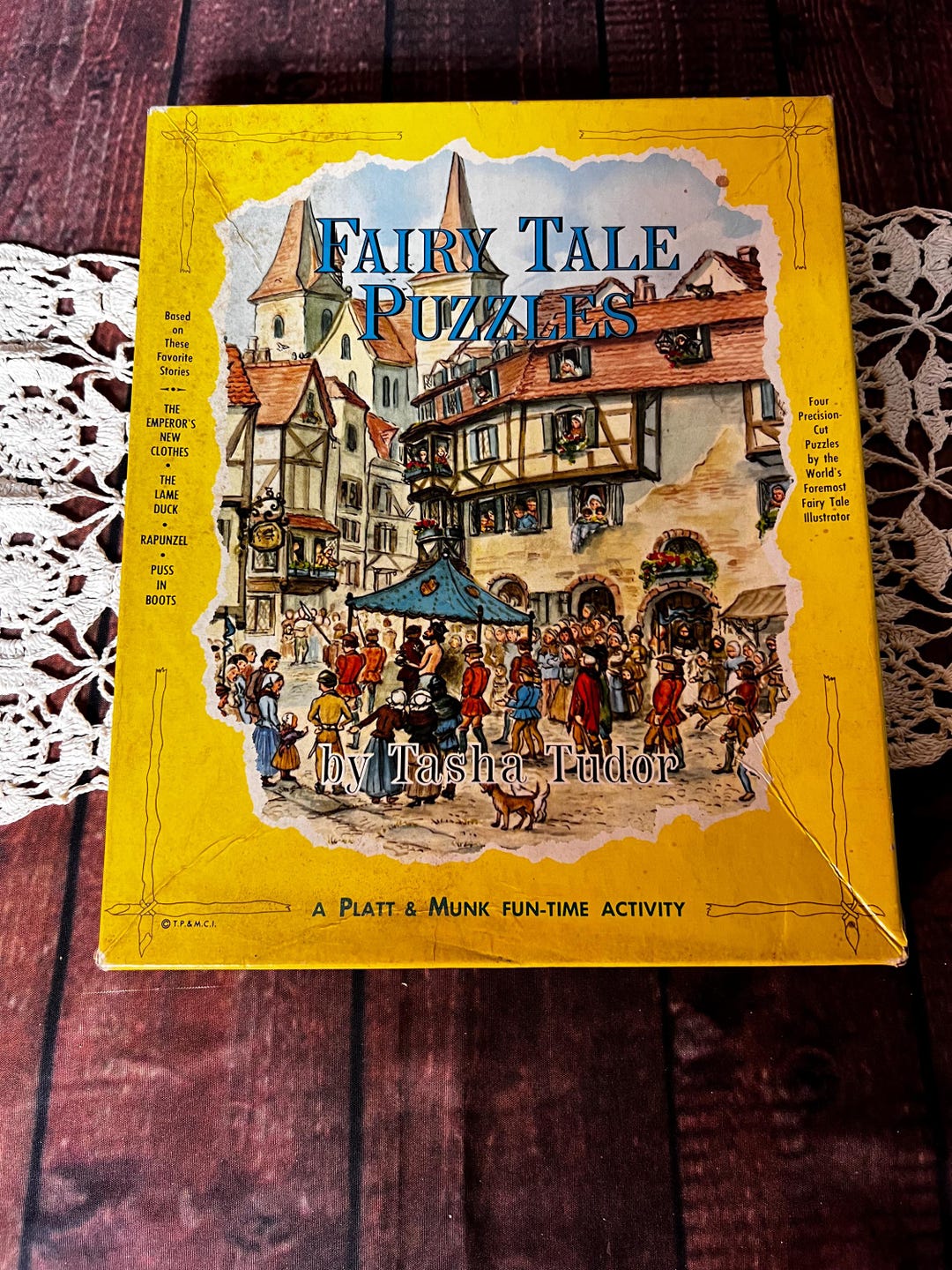 Vintage 1963 Set of 4 Tasha Tudor Fairy Tale Puzzles - COMPLETE - Etsy