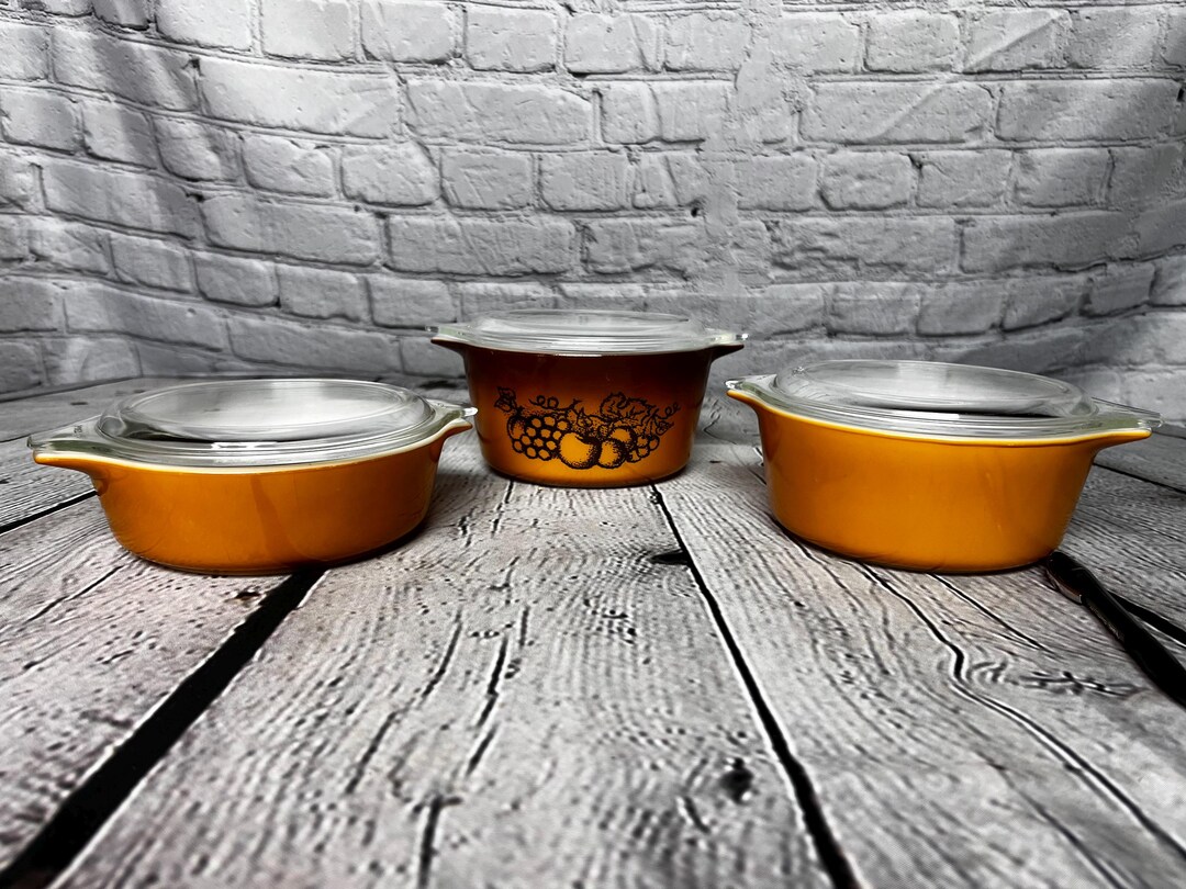 Vintage Pyrex Bake Serve Store Set - “old Orchard” - Etsy