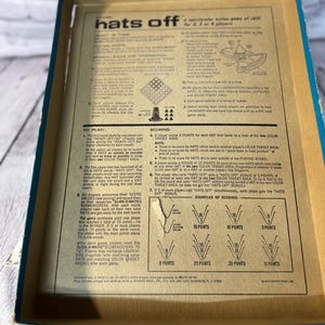 Vintage 1967 Kohner “hats Off” Board Game - COMPLETE - Etsy