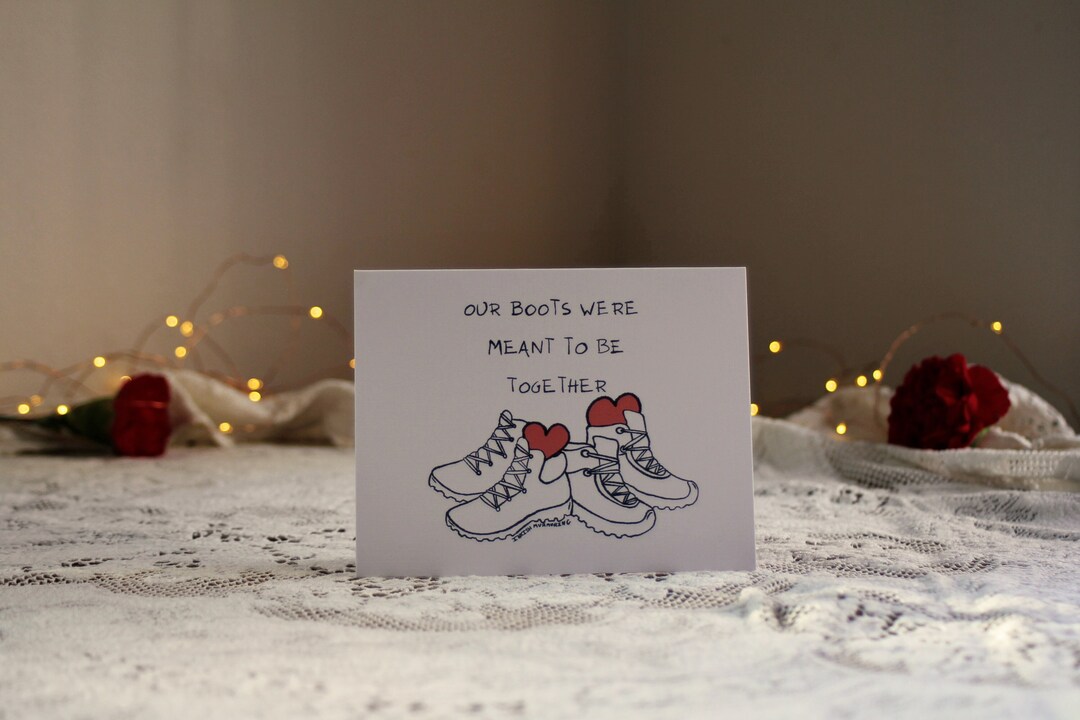Hiking Boots Card - Etsy
