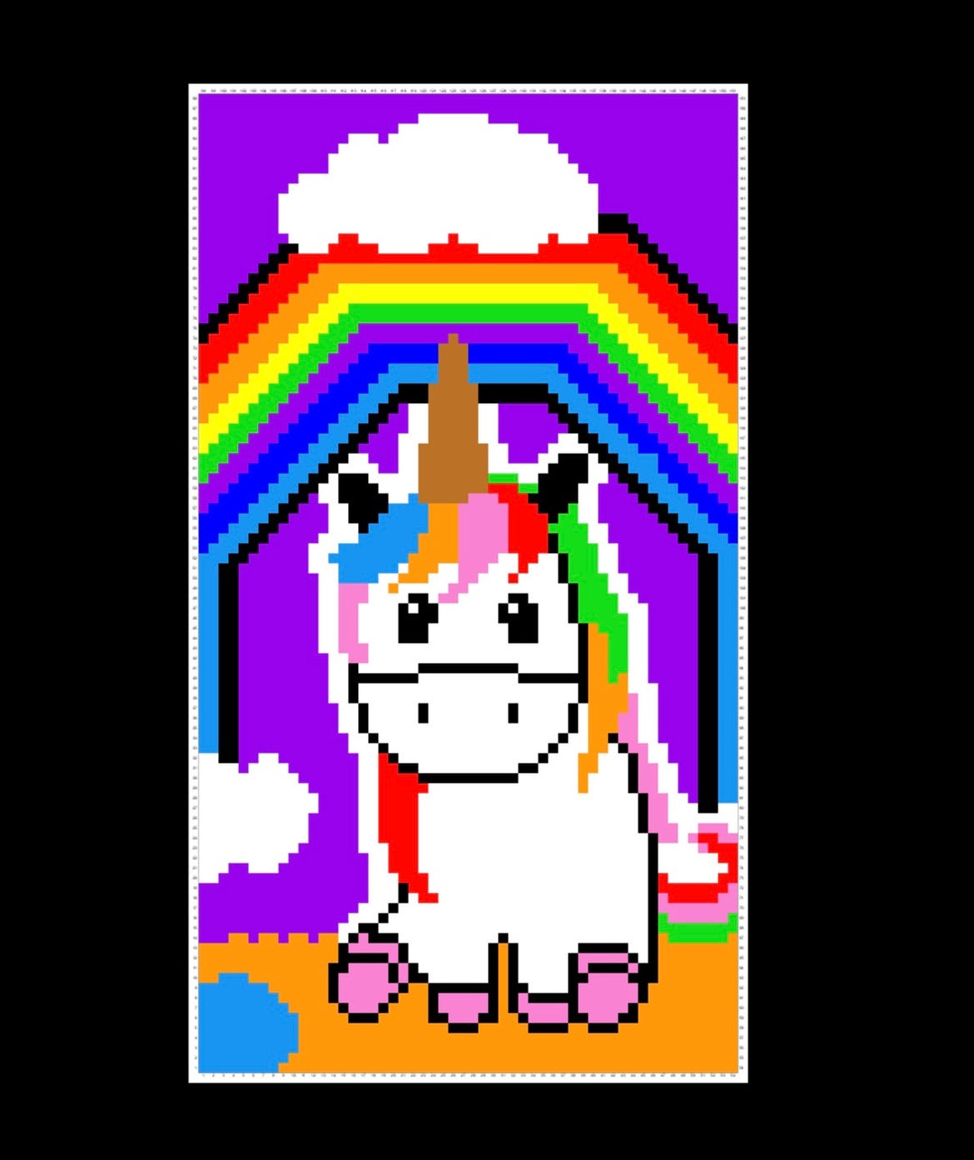 Unicorn Square Double Blanket - Etsy