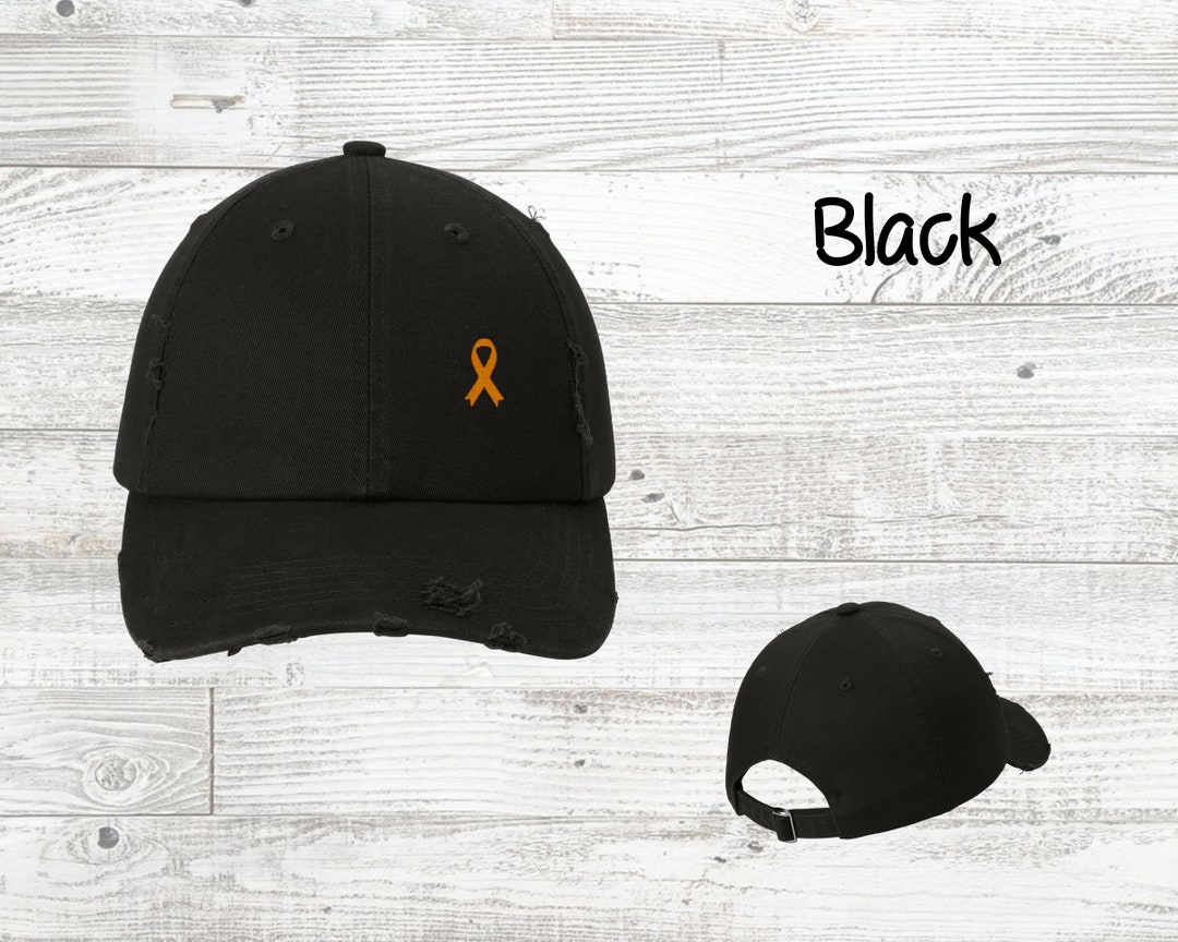 Kidney Cancer Baseball Hat, Kidney Cancer Support Hat, Orange Ribbon ...