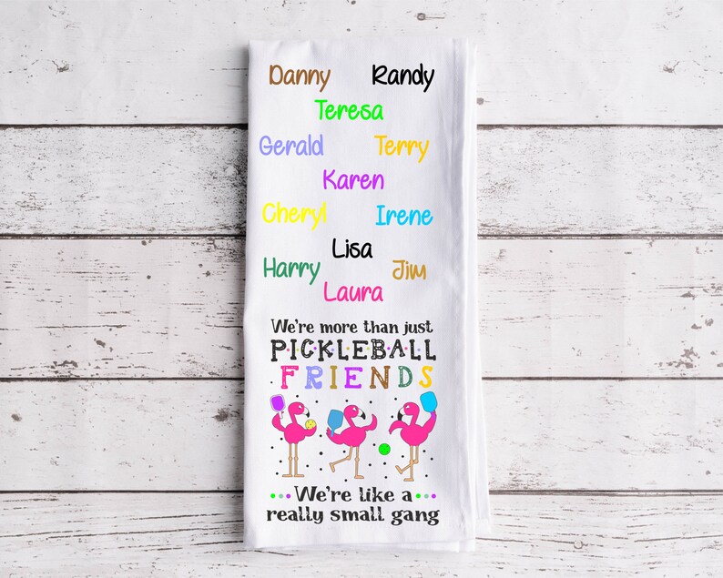 Personalized Pickleball Friends Tea Towel, Pickleball Friends Kitchen ...