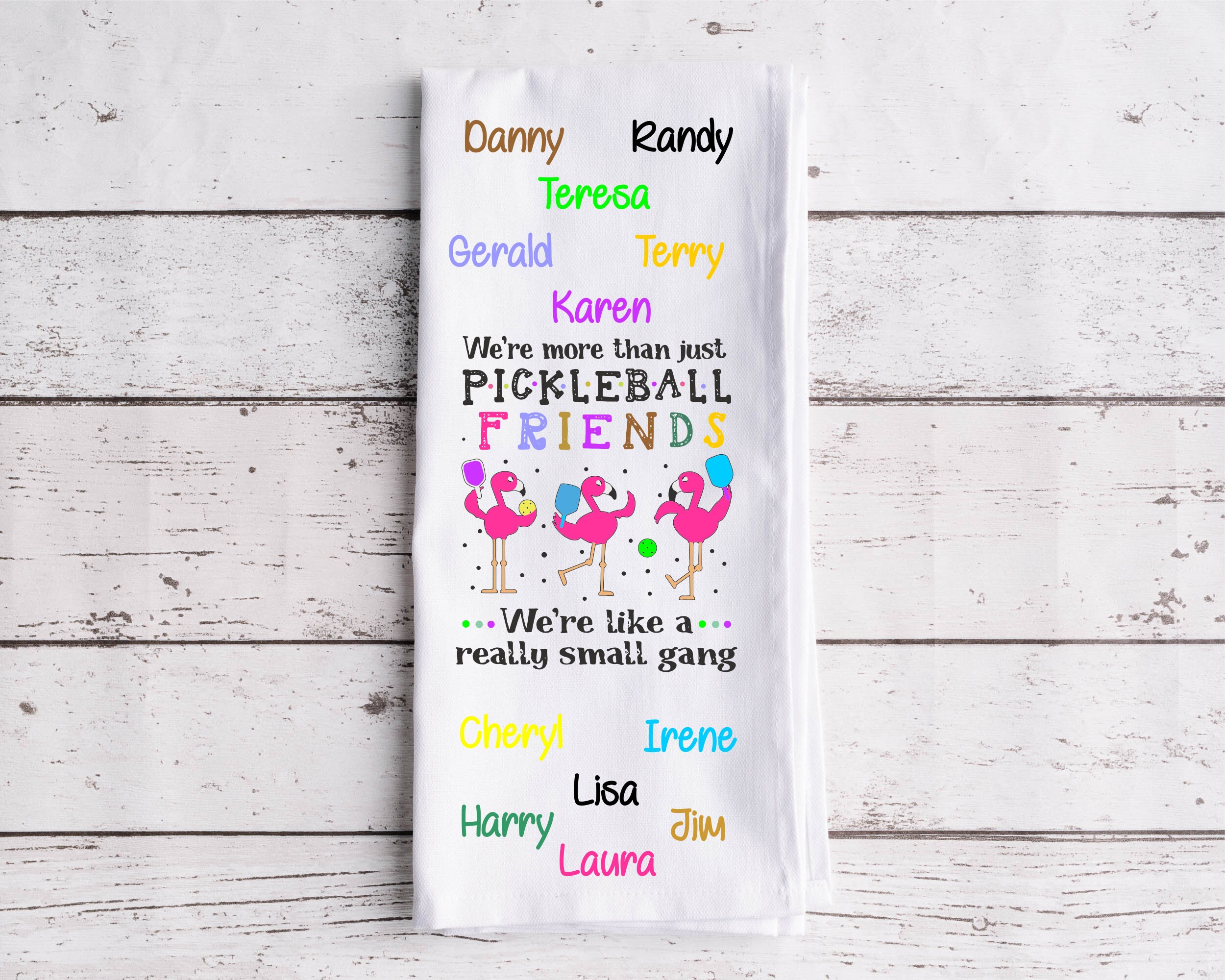 Personalized Pickleball Friends Tea Towel, Pickleball Friends Kitchen ...
