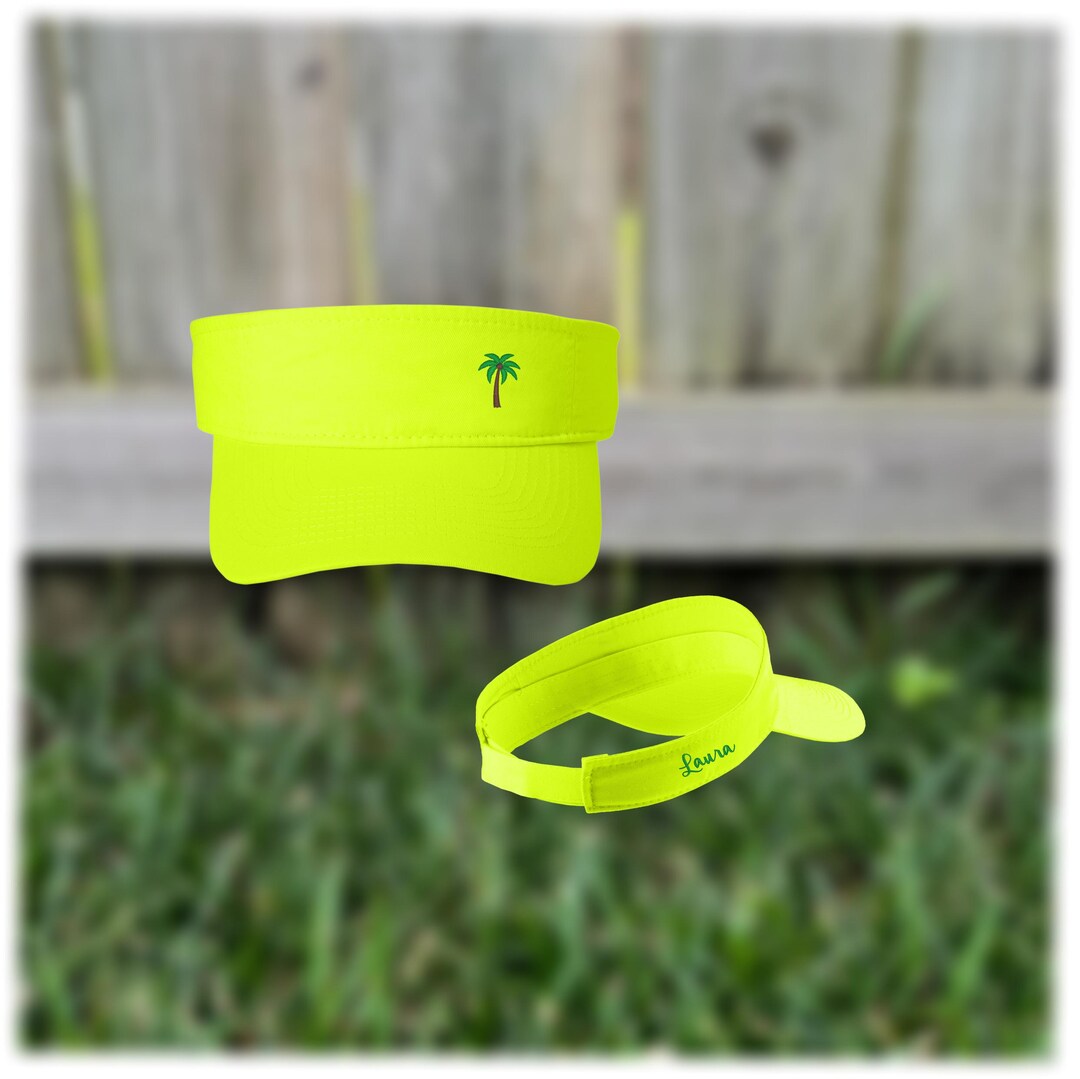 Personalized Palm Tree Visor, Embroidered Palm Tree Cap, Adjustable ...