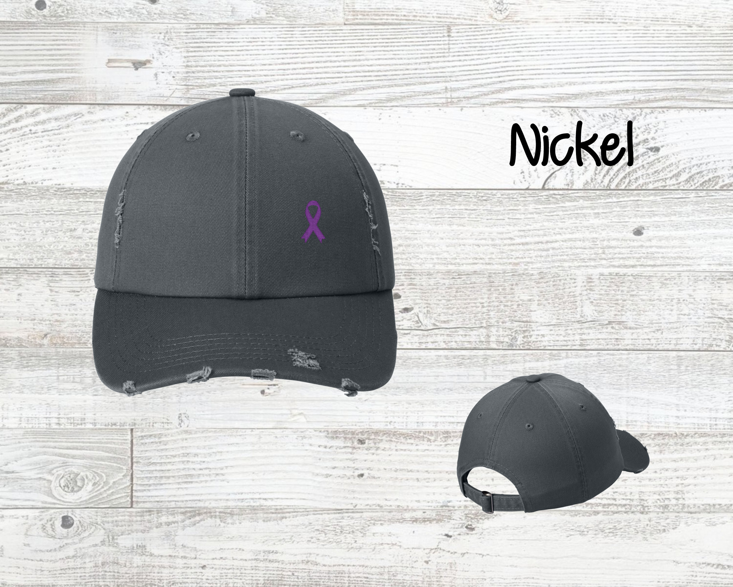 Pancreatic Cancer Baseball Hat, Purple Ribbon Hat, Pancreatic Cancer ...