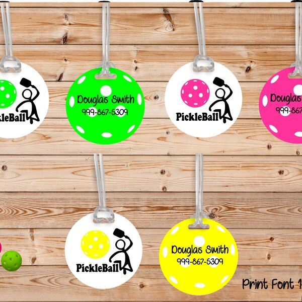 Personalized Pickleball Luggage Tags - Etsy