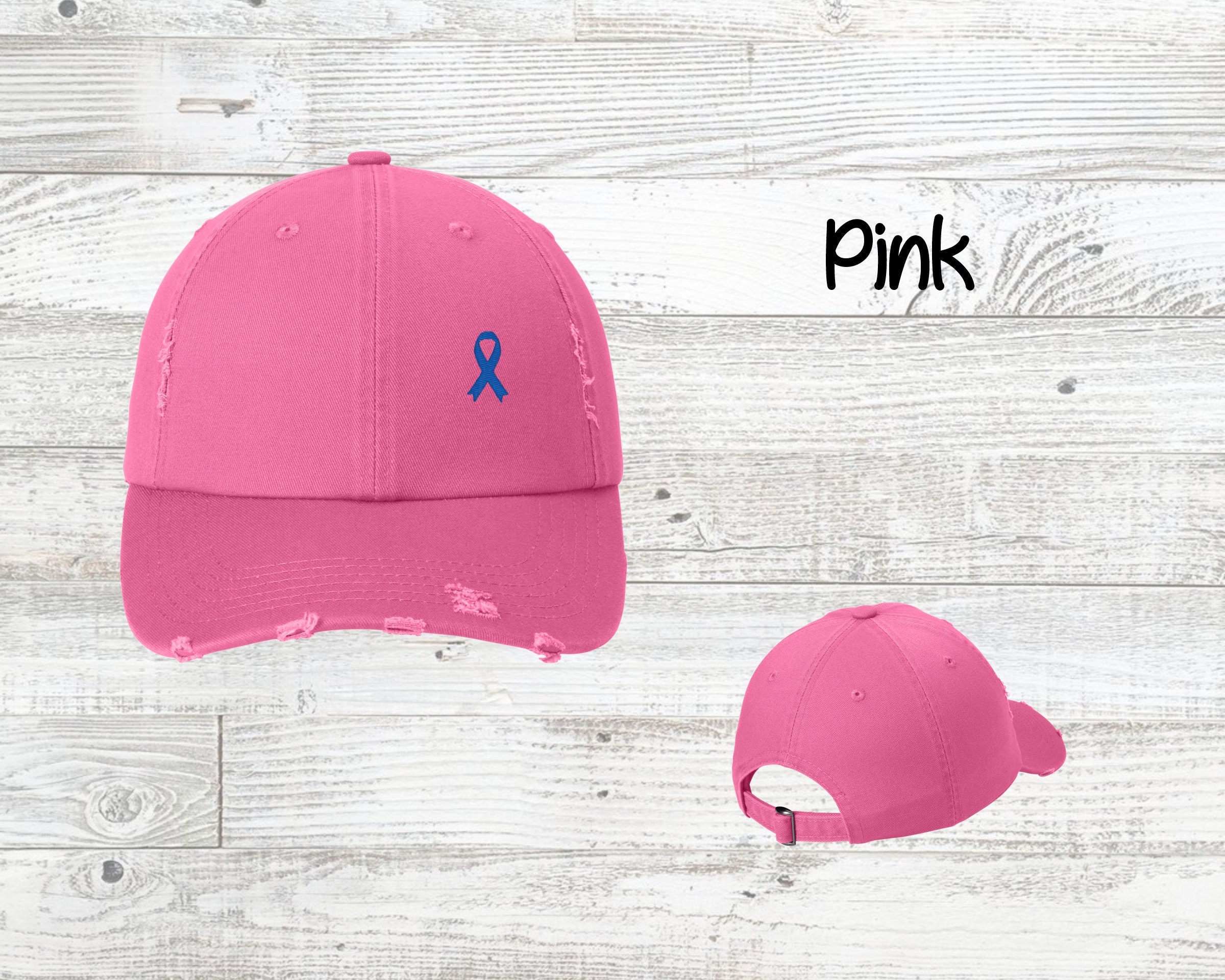 Personalized Colon Cancer Hat, Colon Cancer Baseball Hat, Blue Ribbon ...