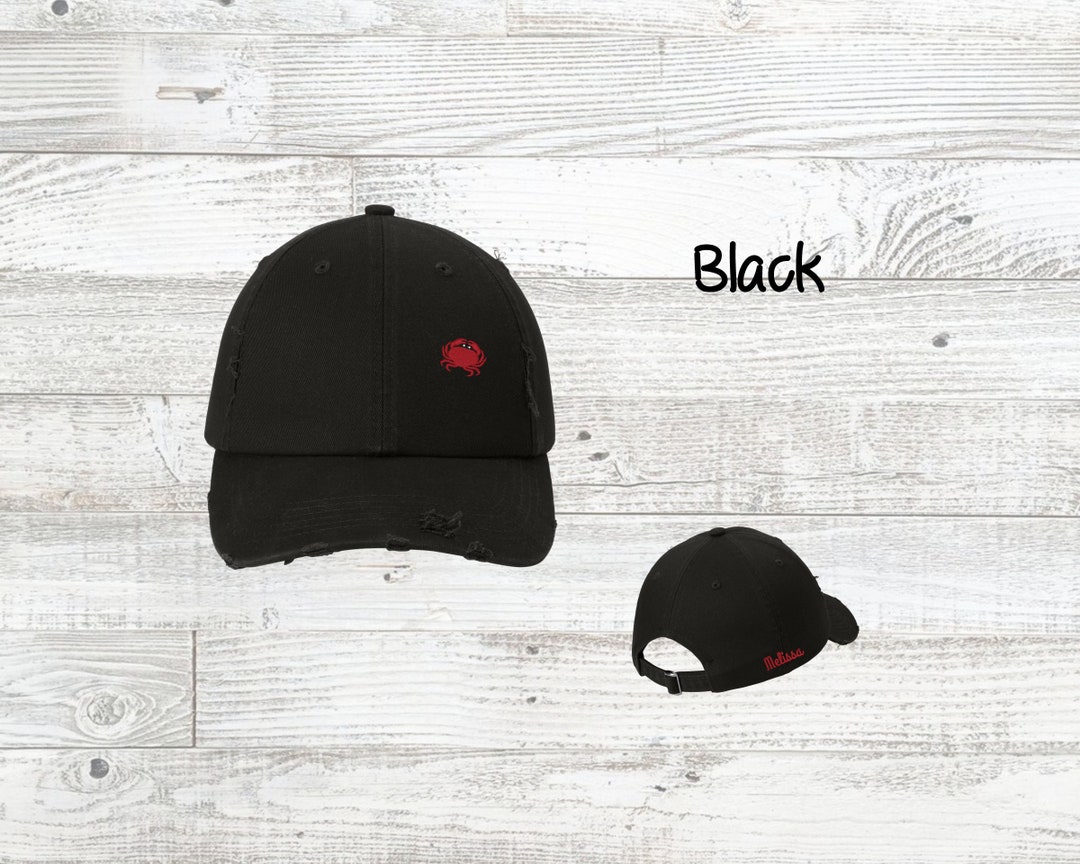Personalized Crab Hat, Crab Embroidered Hat, Crab Lover Gift, Summer ...