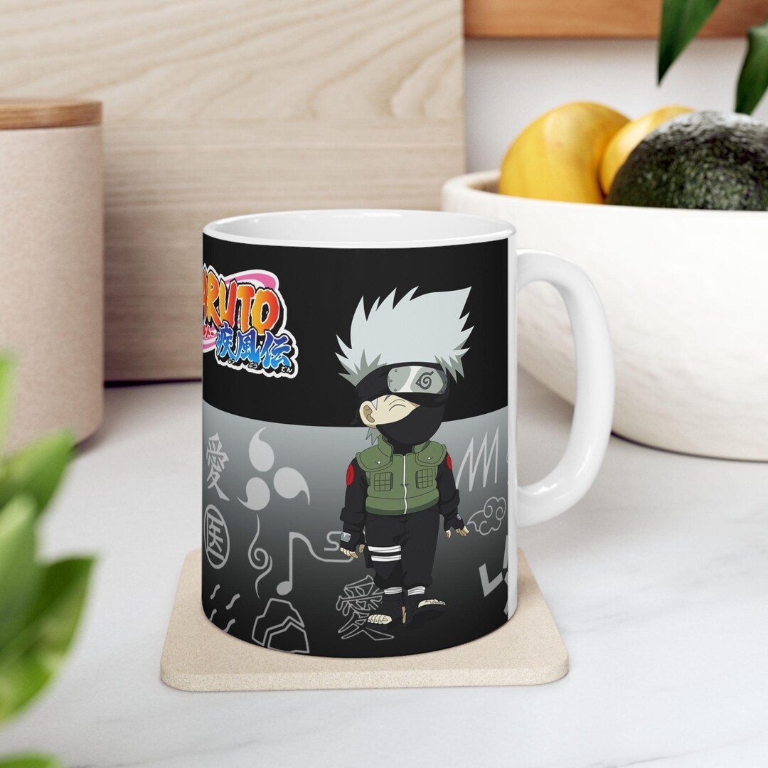 Kakashi Ceramic Mug, Naruto Anime Coffee Cup, Tea Mug, Anime Lover Gift ...