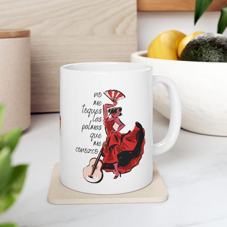 Spanish Flamenco Ceramic Mug, (11oz) - Etsy