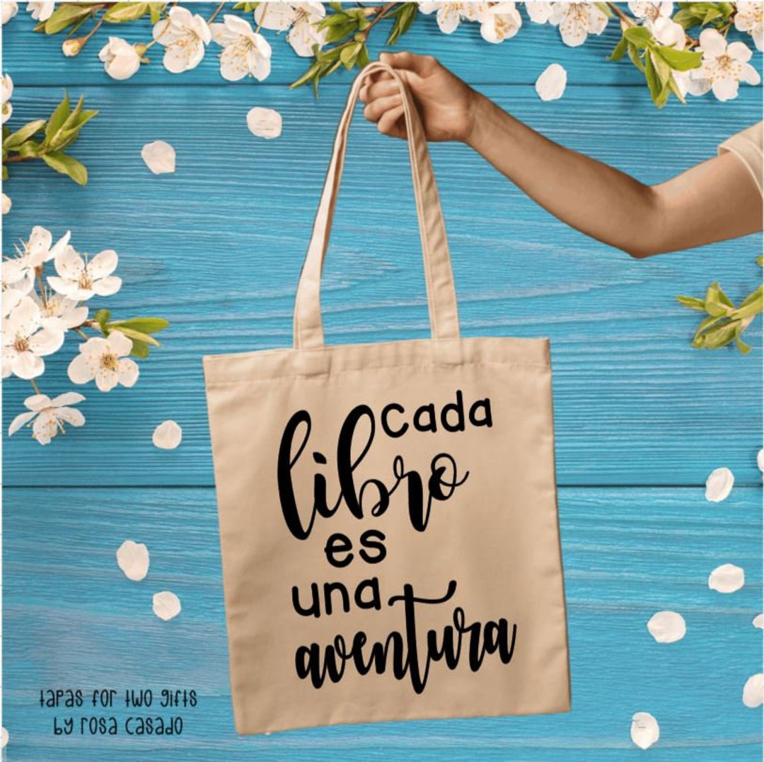 Cada Libro Es Una Aventura Bag- Tote Bag- Spanish Teacher Gift ...
