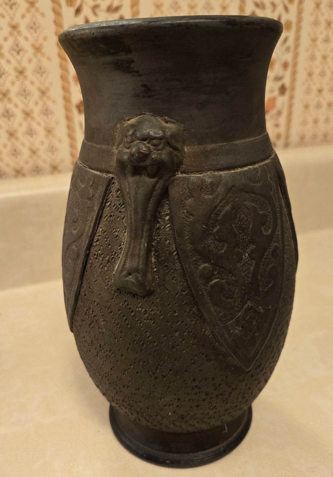 Vintage Japanese Tokanabe Ware Vase Art Deco Halloween Decor Mold ...