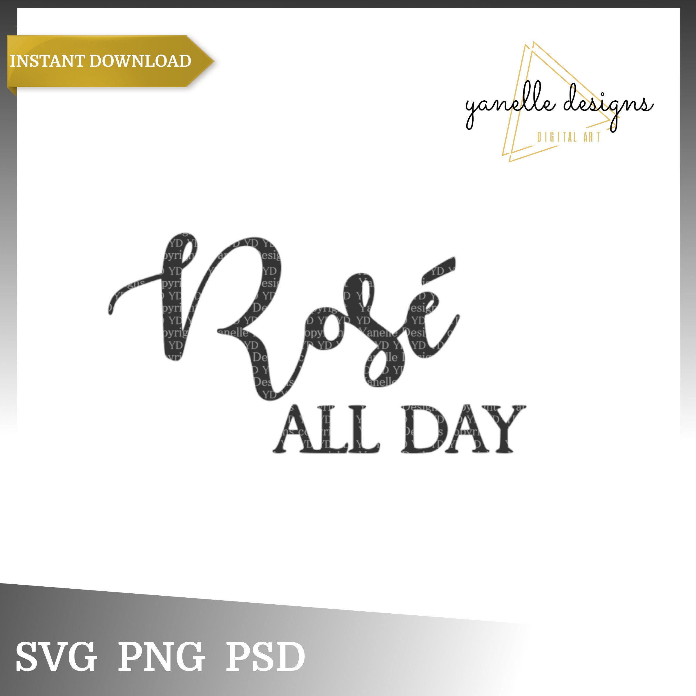 Rose All Day Svg Files Wine Svg Design Rose All Day Shirt | Etsy