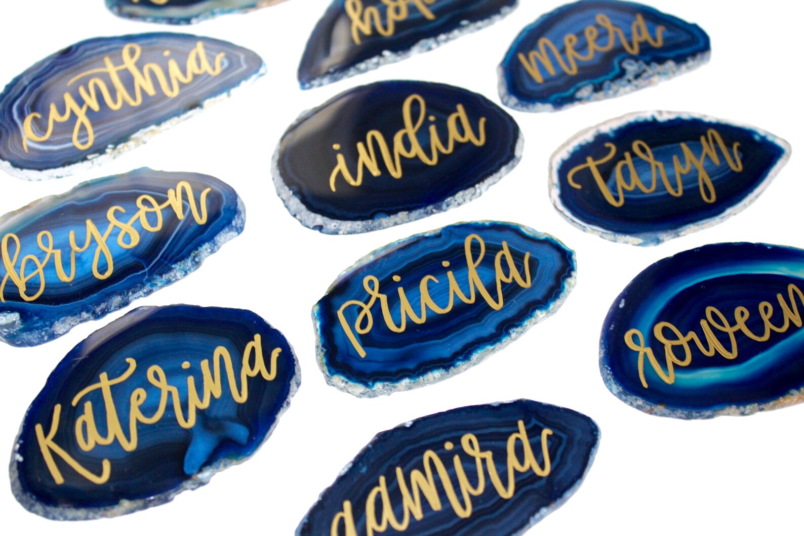 Agate Place Cards | Agate Slices | Custom Place Cards | Agate Coasters ...