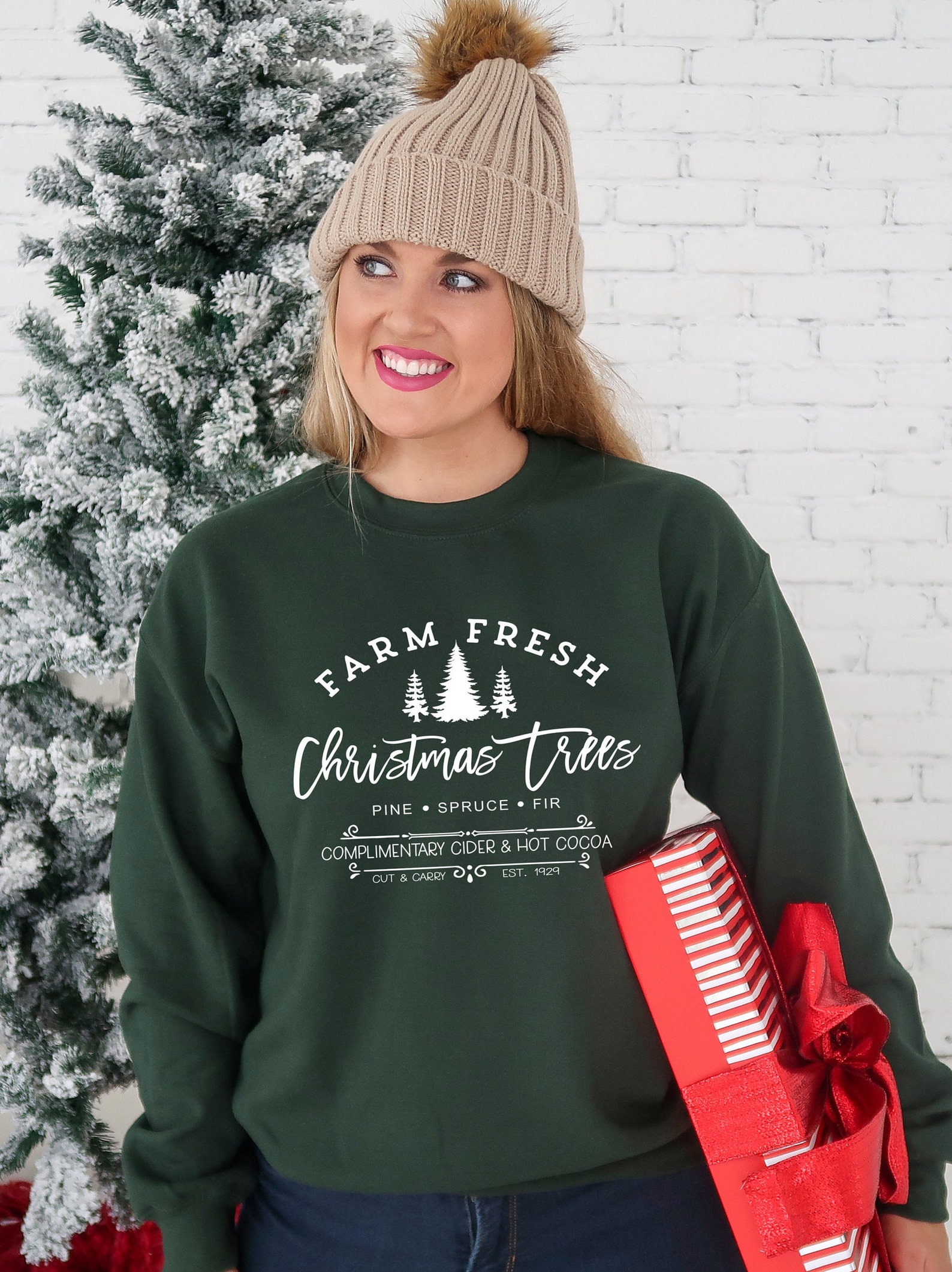 Farm Fresh Christmas Trees Sweatshirt Christmas Pajamas - Etsy