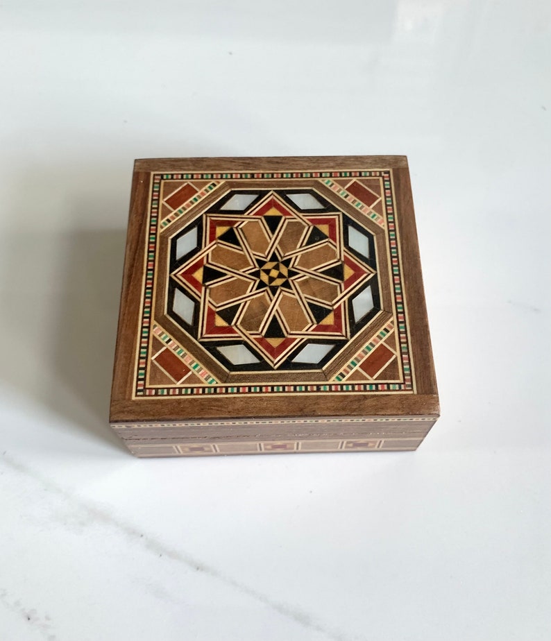 Small Gorgeous Mosaic Middle Eastern Ring Box .wedding Box, Engagement ...