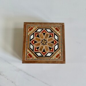 Small Gorgeous Mosaic Middle Eastern Ring Box .wedding Box, Engagement ...