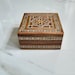 Mosaic Middle Eastern Ring Box: Handmade Walnut Inlay, Small Square ...