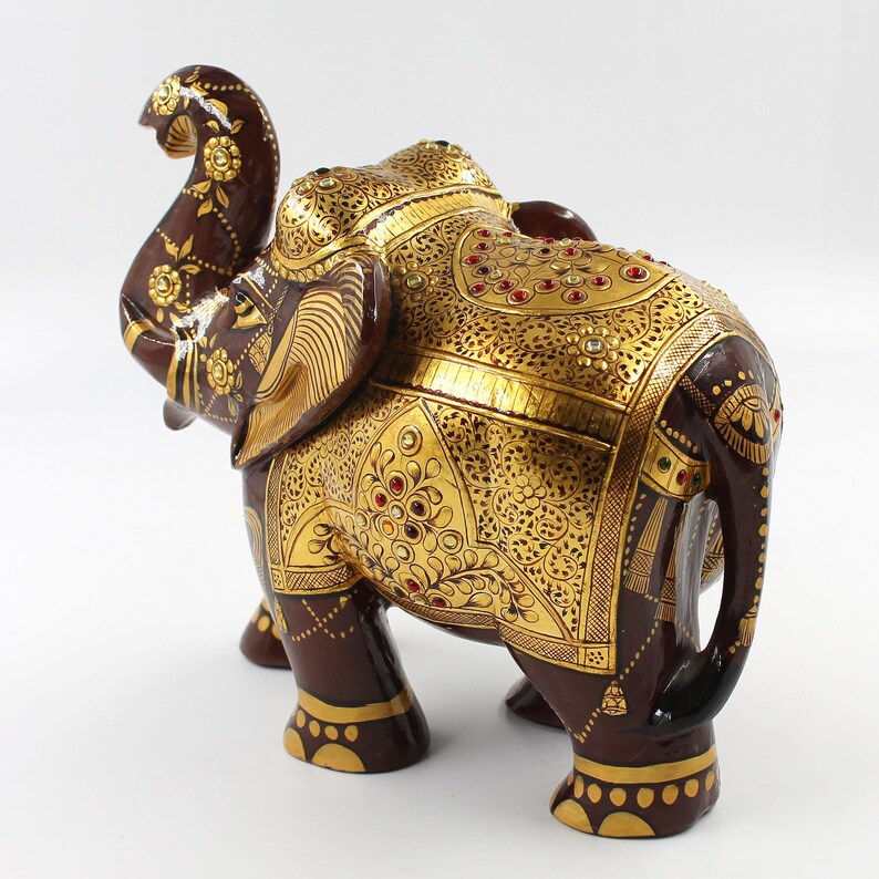 Handmade Red Jade Elephant Statue, Lucky Prosperity Figurine, Healing ...
