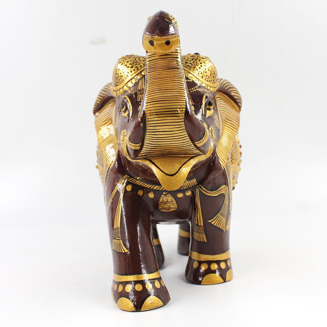 Handmade Red Jade Elephant Statue, Lucky Prosperity Figurine, Healing ...