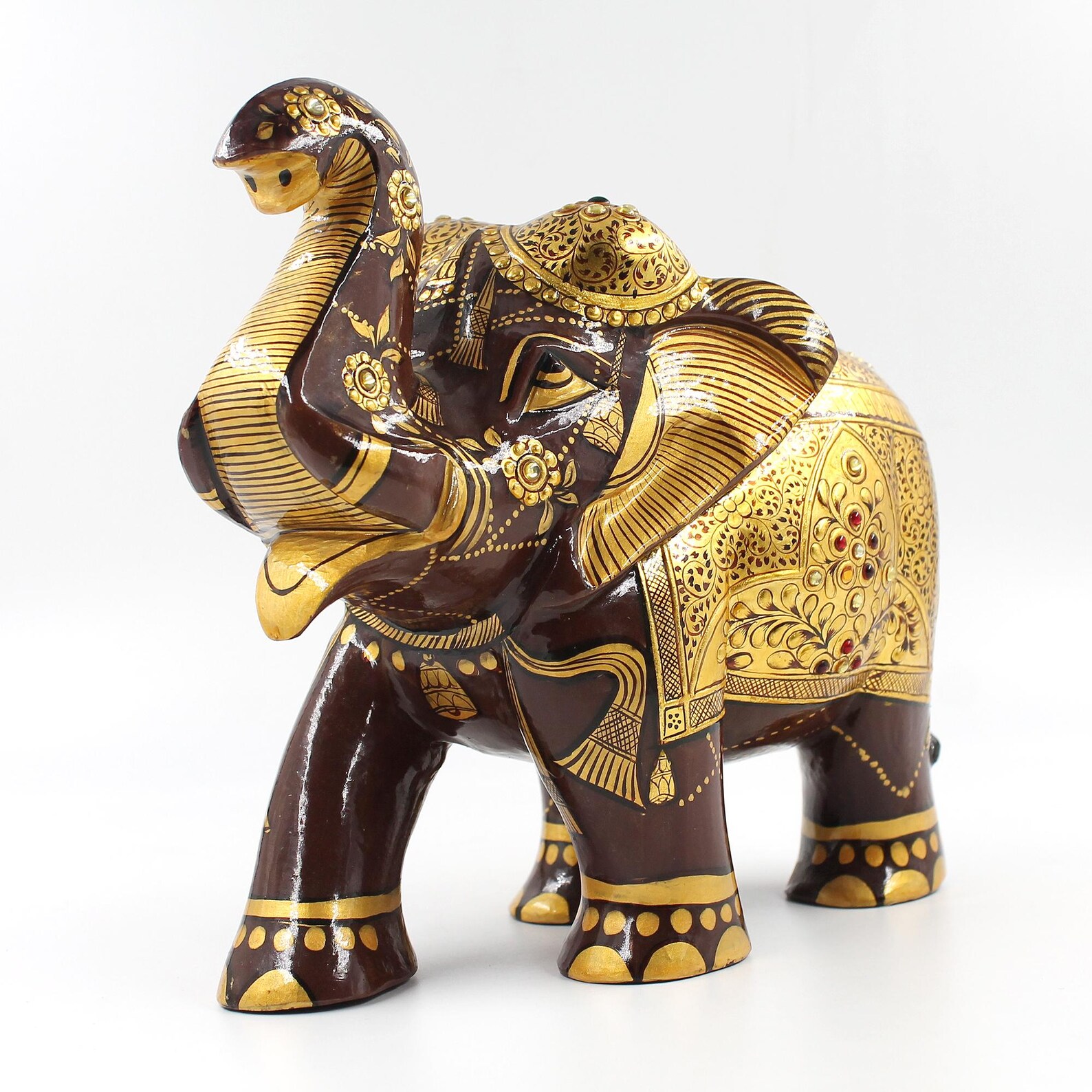 Handmade Red Jade Elephant Statue, Lucky Prosperity Figurine, Healing ...