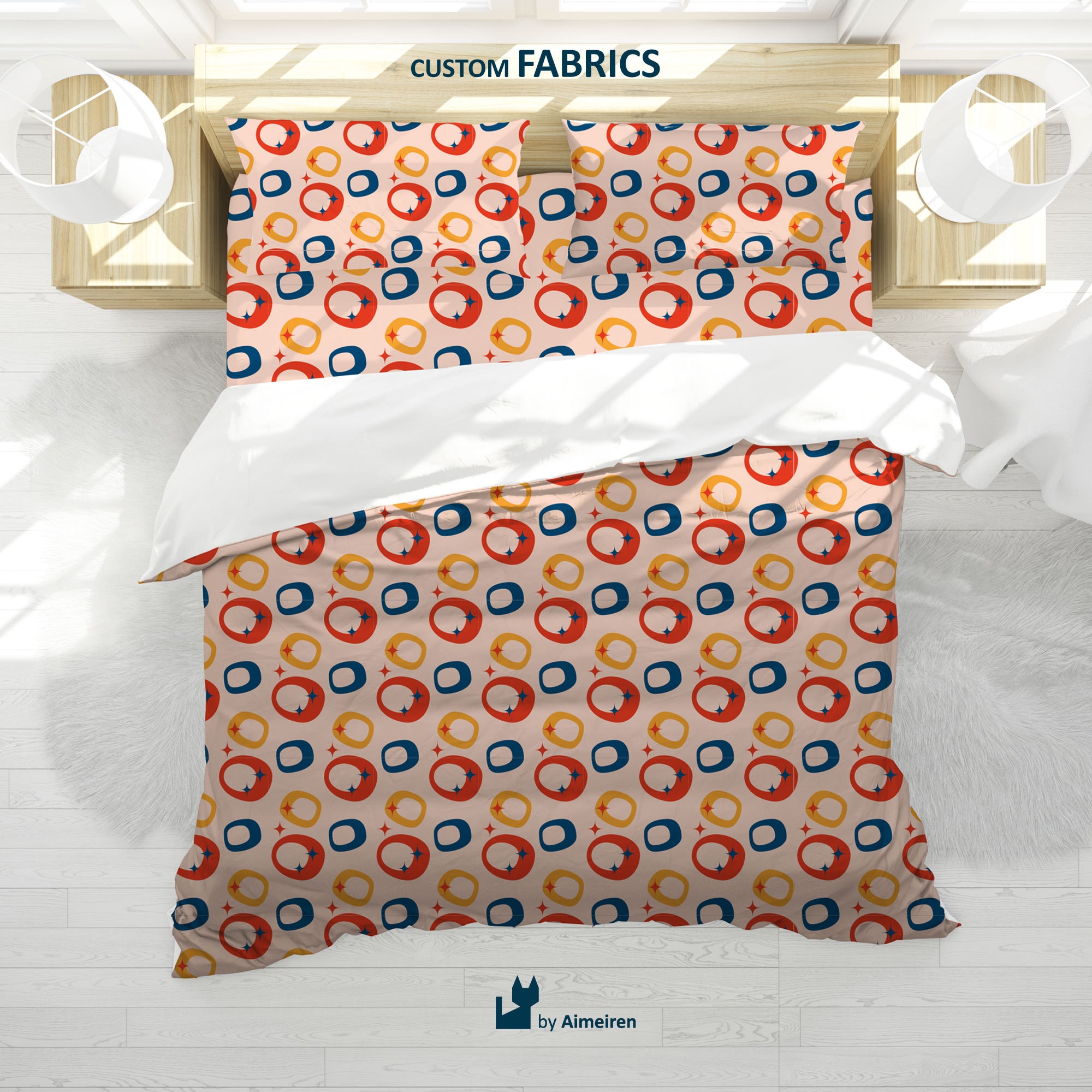 20 Retro Red & Blue Floral Digital Paper, Scrapbook, Junk Journal ...