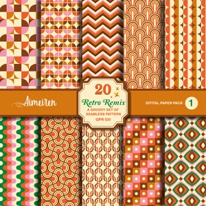 70s-inspired Retro Patterns Design | Seamless | Repeatable | Groovy ...