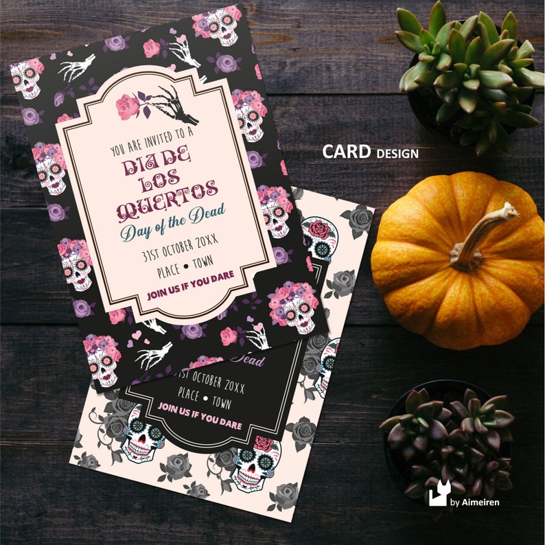 Sugar Skull Scrapbook Paper | Roses | Halloween Papers | Skull Seamless ...