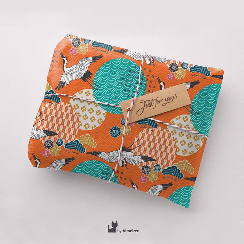 Japanese Cranes Gold Tsuru Vector Kimono Patterns Sakura Vintage ...