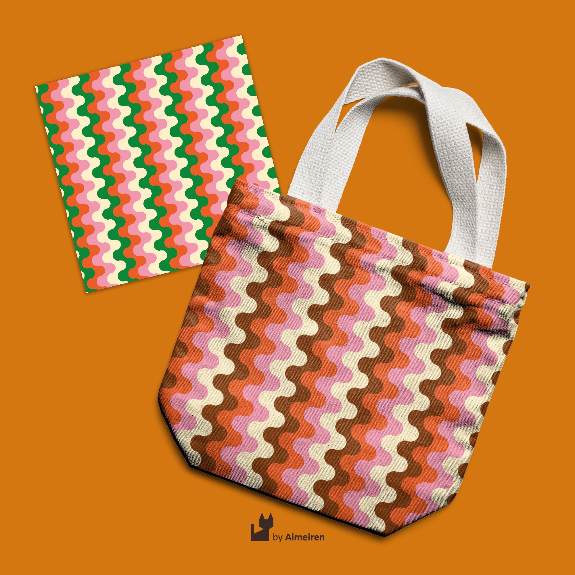 70s-inspired Retro Patterns Design Seamless Repeatable Groovy ...