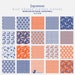 Japanese Seamless Patterns: Blue & Orange Vintage Art (digital Download ...