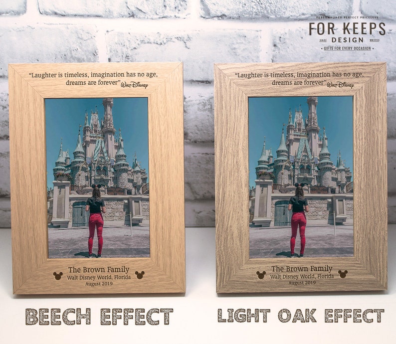 Personalised Disney Photo Frame Gift Disney World Orlando | Etsy